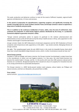 Groupe Lemoine - Líder en productos de higiene en algodón